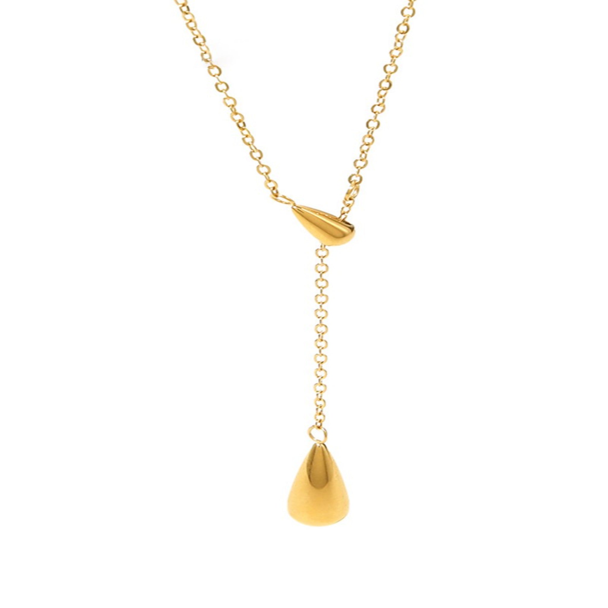 Double Drop Necklace - Gold – The English Rose Boutique