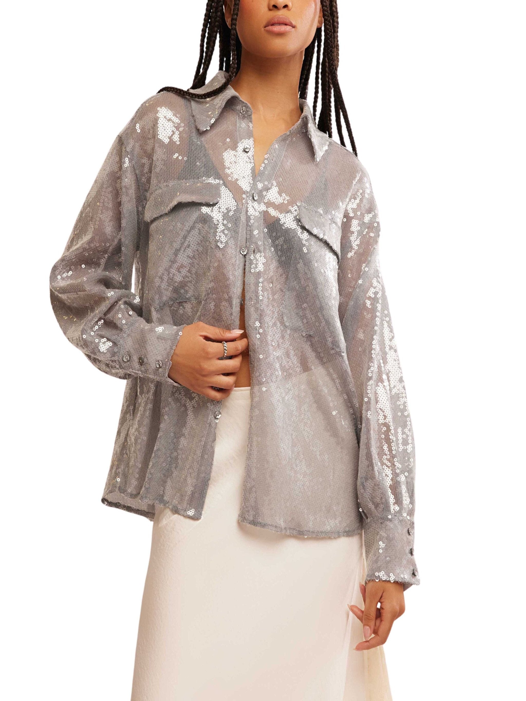 Free People Disco Margarita Button Down Top - Rocket – The English Rose ...