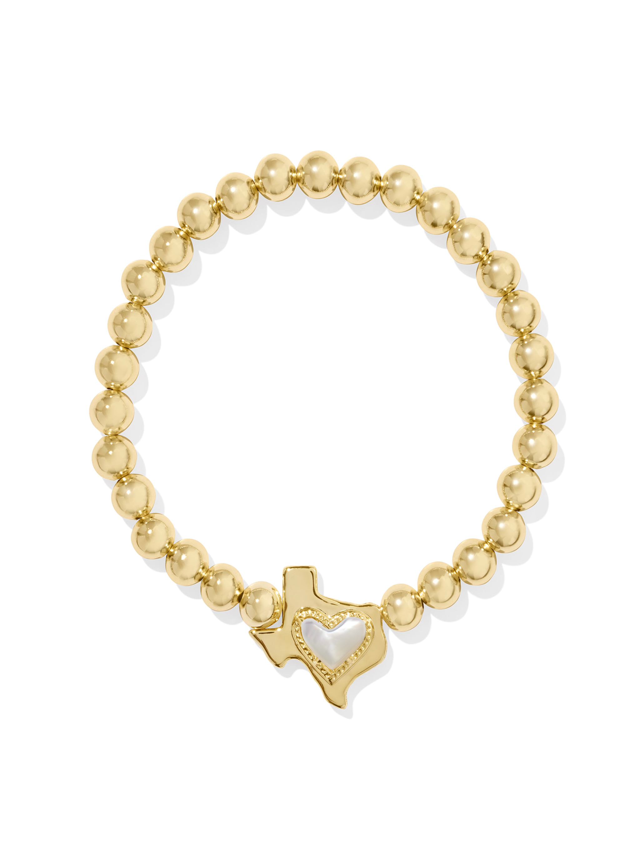 Kendra Scott Ari Heart Texas Stretch Bracelet - Gold Ivory MOP – The ...